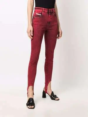 DIESEL® Marble Finish Skinny Jeans - Red