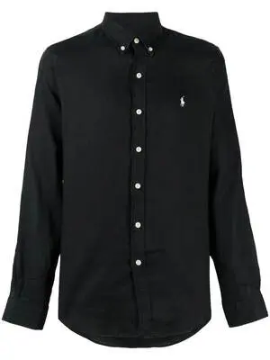 Polo Ralph Lauren Logo Button-down Shirt - Black