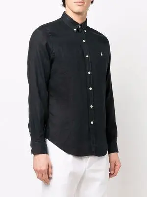 Polo Ralph Lauren Logo Button-down Shirt - Black