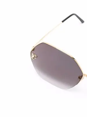 Cartier Geometric-frame Gradient Sunglasses - Gold