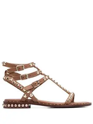 Ash Ariel Rockstud-embellished Sandals - Brown