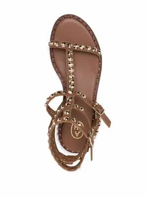 Ash Ariel Rockstud-embellished Sandals - Brown