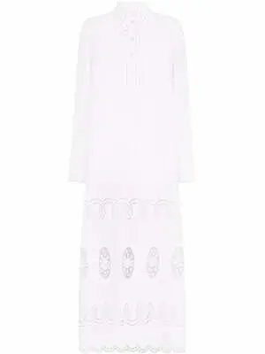 Dolce & Gabbana Embroidered Long Kaftan - White