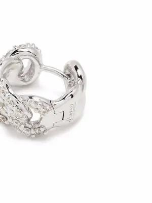 LEO PIZZO 18kt White Gold Diamond Groumette Earrings
