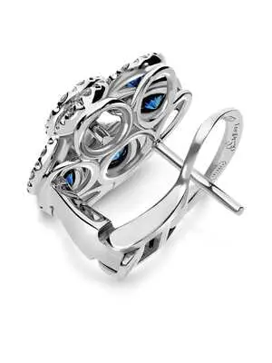 LEO PIZZO 18kt White Gold Sapphire And Diamond Stud Earrings