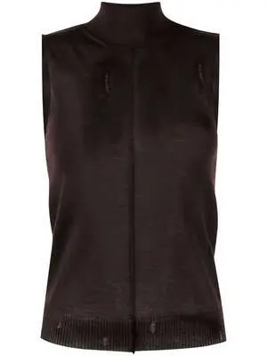 Amiri High Neck Cashmere Vest