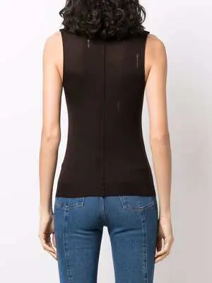 Amiri High Neck Cashmere Vest