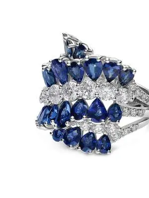 LEO PIZZO 18kt White Gold Sapphire And Diamond Ring
