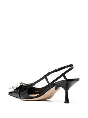 SERGIO ROSSI Embellished-buckle Mules