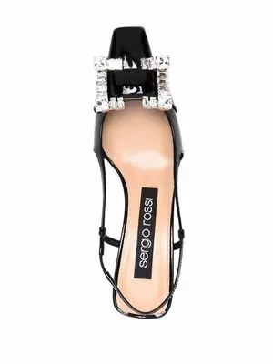 SERGIO ROSSI Embellished-buckle Mules