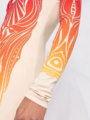 Stella McCartney Graphic Print Long Sleeve Mini Dress