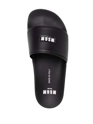 MSGM Logo-print Slides - Black