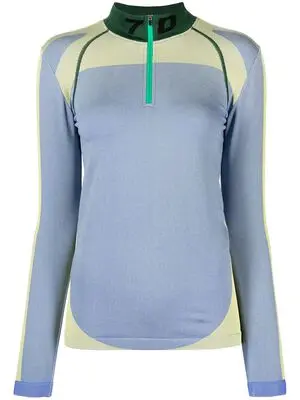 7 DAYS ACTIVE Long-sleeved Half-zip Jumper - Blue