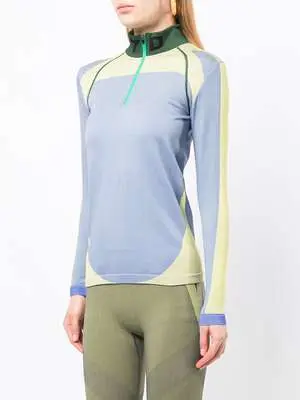 7 DAYS ACTIVE Long-sleeved Half-zip Jumper - Blue