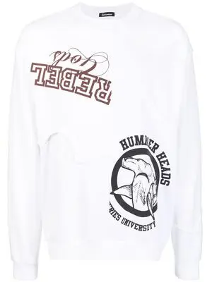 UNDERCOVERISM Logo-print Crew Neck Sweatshirt - White