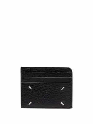 MAISON MARGIELA Four-stitch Leather Card Holder - Black