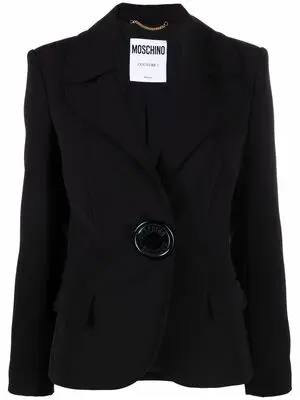 Moschino Oversized-button Tailored Blazer - Black