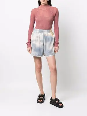 Alexander McQueen Tie-dye Silk Shorts