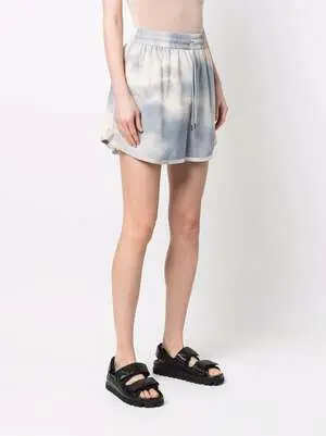 Alexander McQueen Tie-dye Silk Shorts