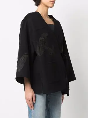 Valentino Garavani Embroidered Butterfly Wrap Jacket