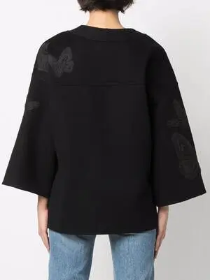 Valentino Garavani Embroidered Butterfly Wrap Jacket
