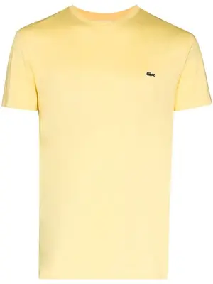 Lacoste Logo-patch Cotton T-shirt - Yellow