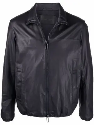 Emporio Armani Drawstring Hem Biker Jacket