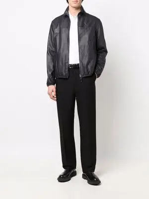 Emporio Armani Drawstring Hem Biker Jacket