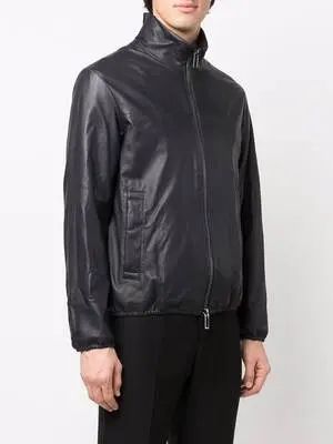 Emporio Armani Drawstring Hem Biker Jacket