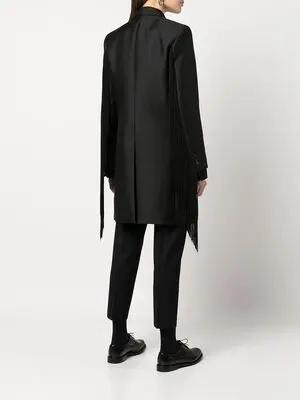 Comme Des Garçons Fringe-sleeve Single-breasted Coat