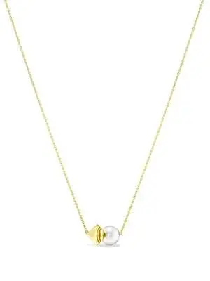 TASAKI 18kt Yellow Square Leaf Pearl Pendant