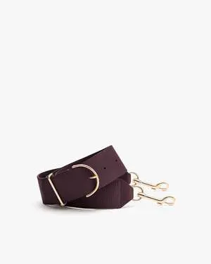 Cuyana Adjustable Wide Luggage Strap Plum