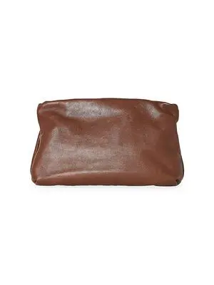THE ROW Women's Bourse Leather Clutch - Cigare - Cigare