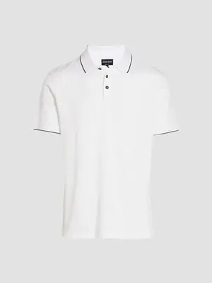 Giorgio Armani Cotton Polo Shirt - White Navy
