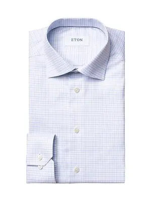 Eton Contemporary-fit Textured Solid Shirt Grey