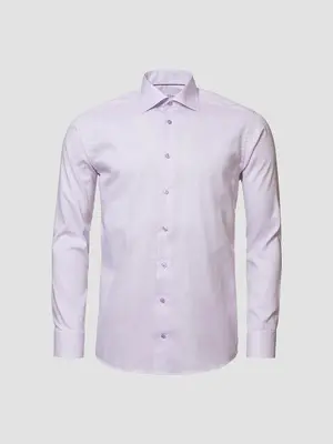 Eton Contemporary-fit Textured Solid Shirt - Purple