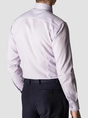 Eton Contemporary-fit Textured Solid Shirt - Purple