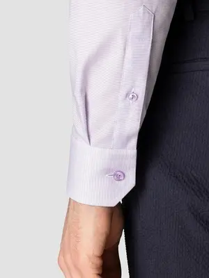 Eton Contemporary-fit Textured Solid Shirt - Purple