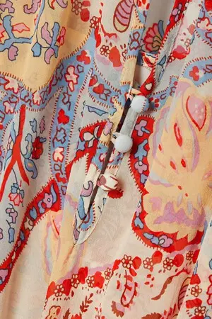 Veronica Beard Destiny Ruffled Printed Silk-chiffon Mini Dress