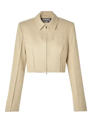 Jacquemus Limao Cropped Linen Jacket