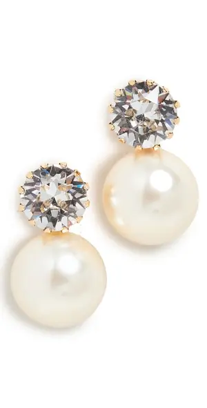 JENNIFER BEHR Ines Earrings - Crystal Antique Gold