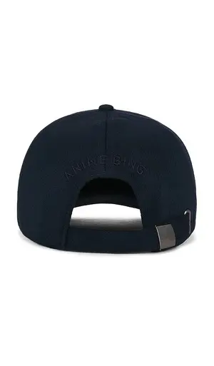 ANINE BING Jeremy Baseball Cap - Navy Wool