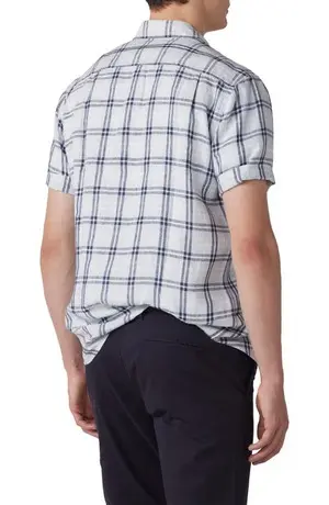 Rodd & Gunn Harwich Plaid Short Sleeve Linen Button-up Shirt