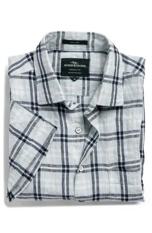 Rodd & Gunn Harwich Plaid Short Sleeve Linen Button-up Shirt