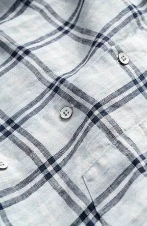 Rodd & Gunn Harwich Plaid Short Sleeve Linen Button-up Shirt