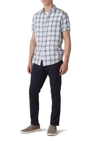 Rodd & Gunn Harwich Plaid Short Sleeve Linen Button-up Shirt