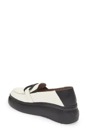 WONDERS Platform Loafer - Wild Milk/wild Black