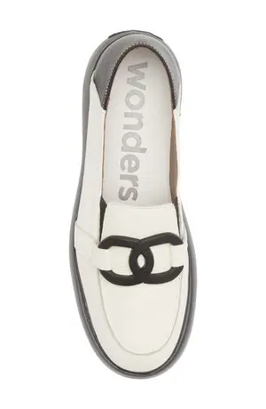 WONDERS Platform Loafer - Wild Milk/wild Black