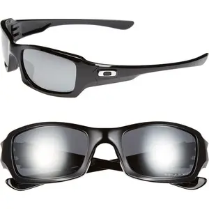 Oakley Fives Squared 54mm Polarized Sunglasses - Polished Black/black Iridium
