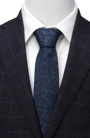 CUFFLINKS, INC. The Mandalorian Paisley Silk Neck Tie - Navy